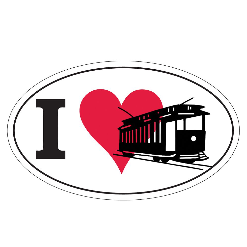 I Love Trolleys Euro Stickers - Born Products Born Products