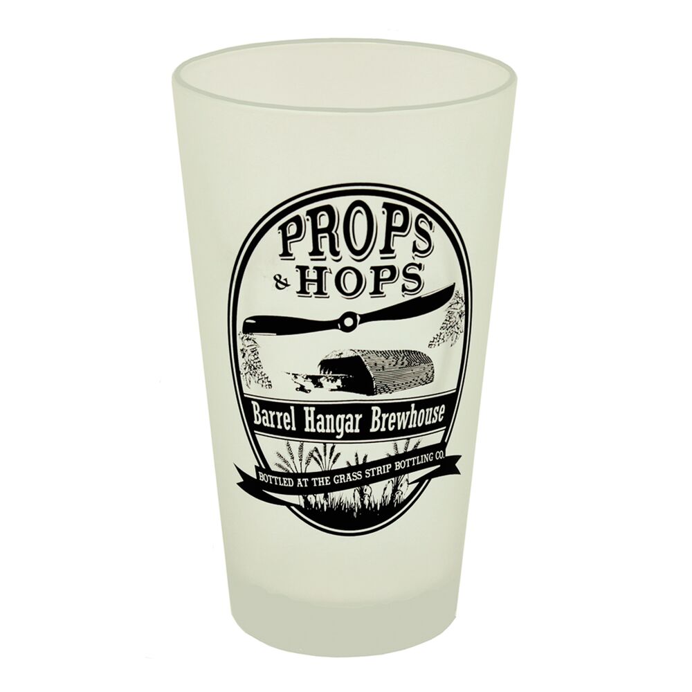 Props and Hops Frosted Pint Glass - Born Products Born Products