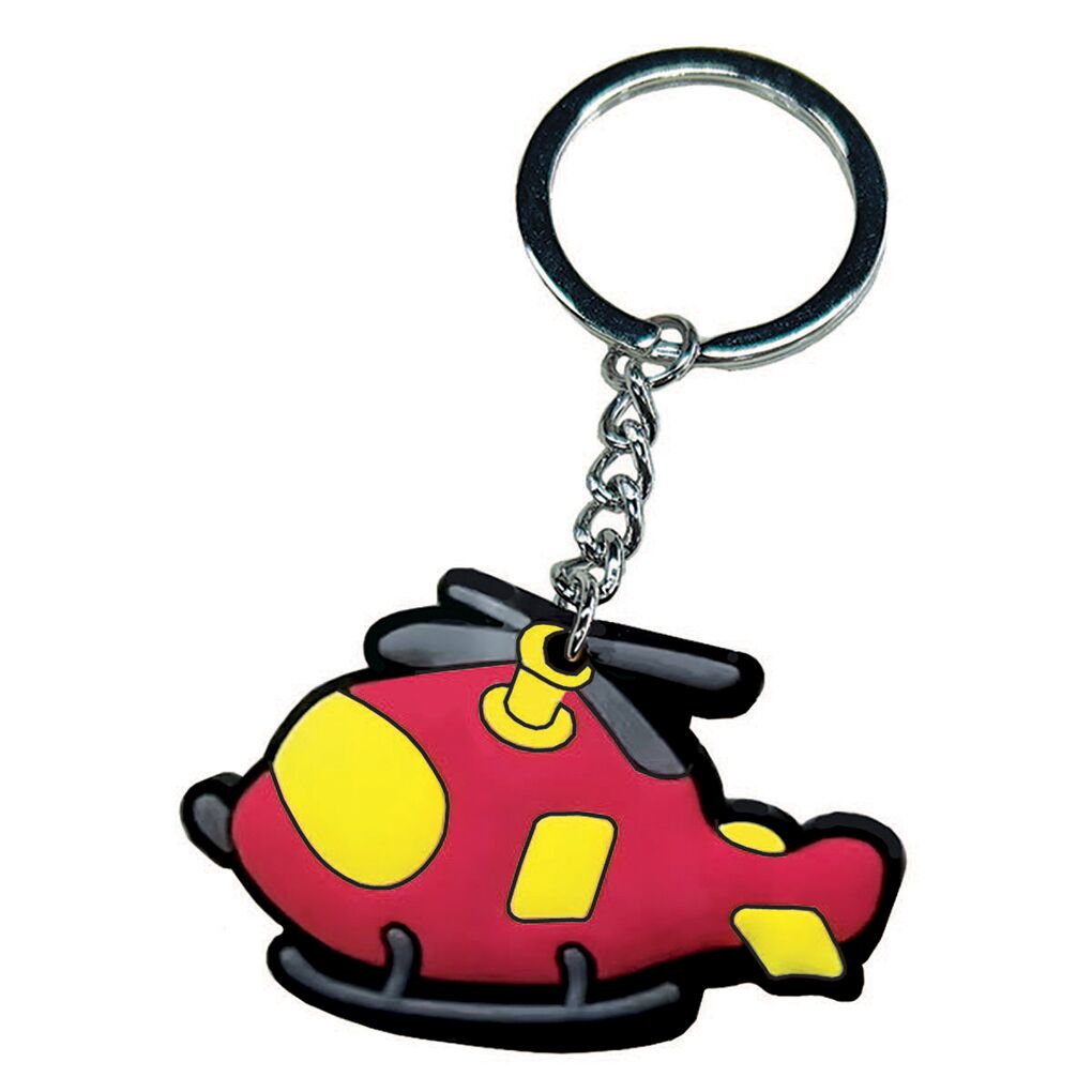 Red Helicopter Rubber Keychain - Born Products Born Products